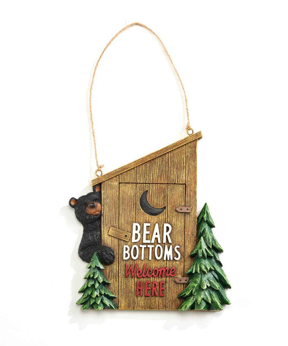Wall Sign - Bear Outhouse – Sunset Nursery